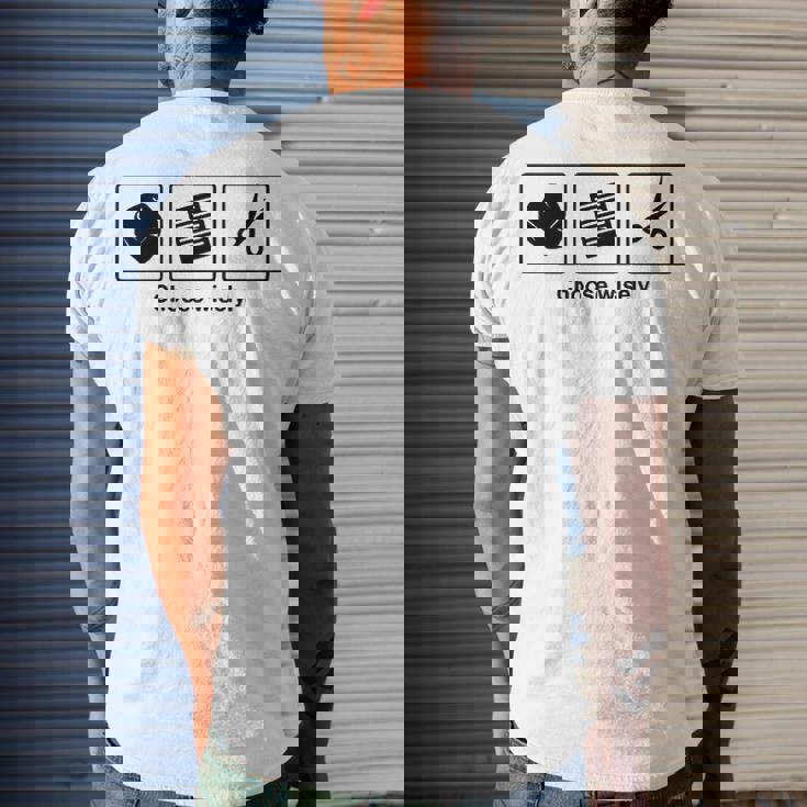 Choose Wisely V3 Men's Crewneck Short Sleeve Back Print T-shirt - Seseable