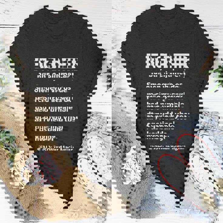 Engineer Definition Sarcastic Engineering T-Shirt - Thegiftio