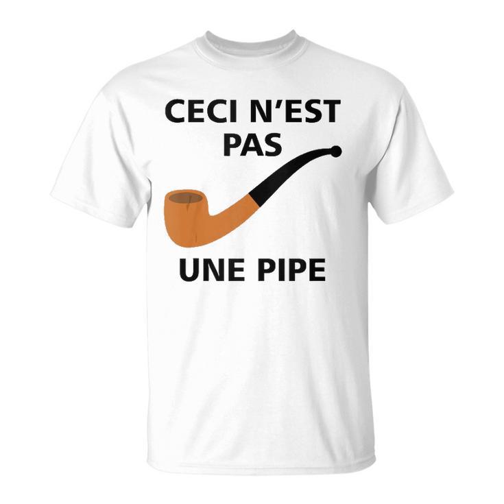 This Is Not A Pipe Rene Magritte Art Cool Fun Unisex T-Shirt | Mazezy