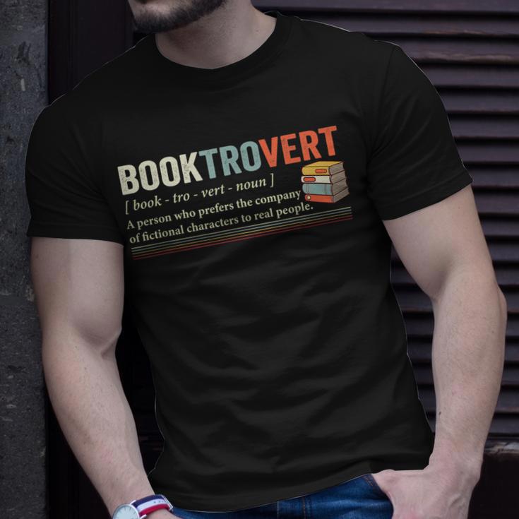 Booktrovert Definition Librarian Meme Retro Book Lovers T-shirt - Thegiftio
