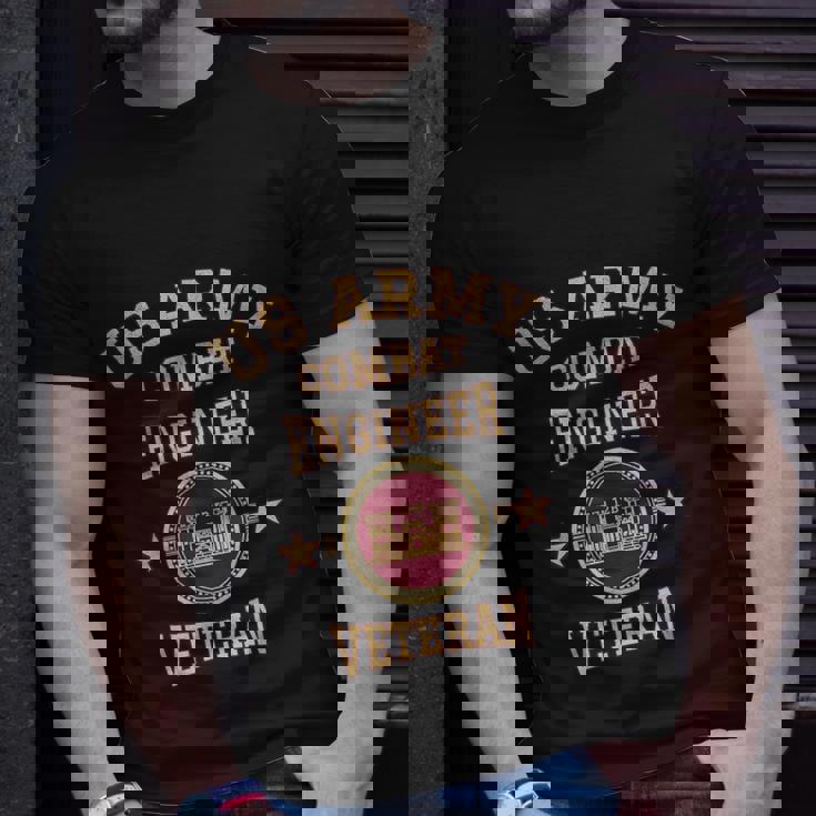 Us Army Combat Engineer Combat Engineer Veteran V2 T-Shirt - Thegiftio