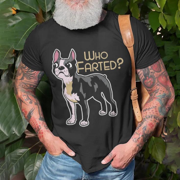Boston Terrier Dog Who Farted T-shirt - Thegiftio