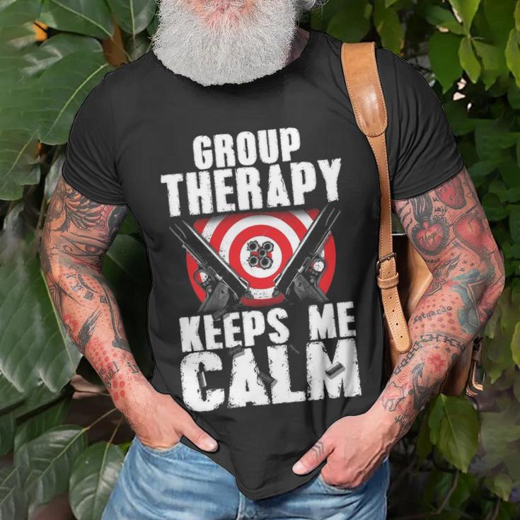 Group Therapy Keeps Me Calm Unisex T-Shirt - Seseable