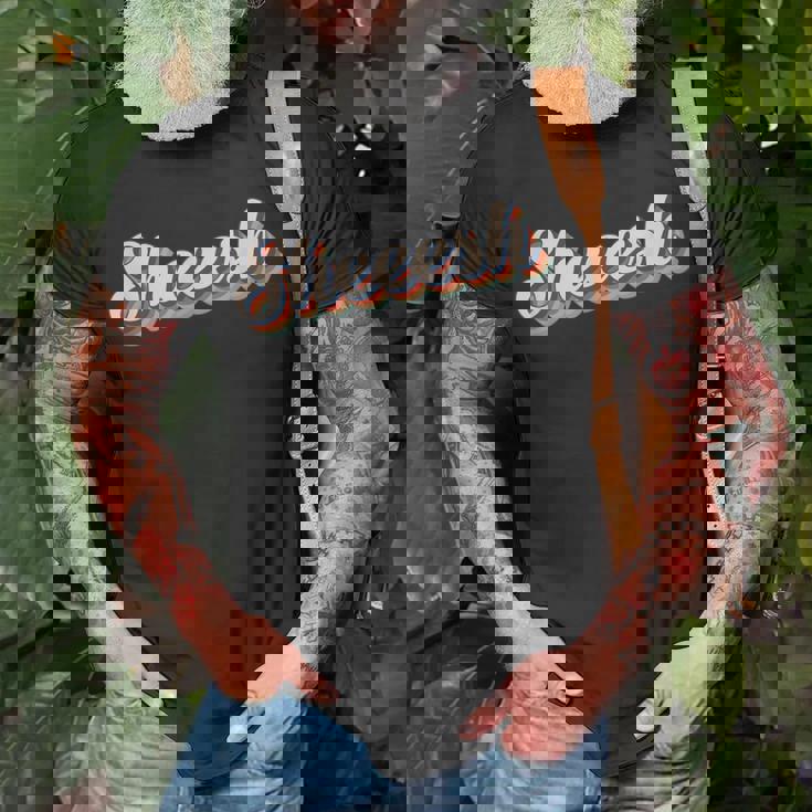 Sheesh Sheeesh Sheeeesh Viral Meme 70S Retro Style T-shirt - Thegiftio