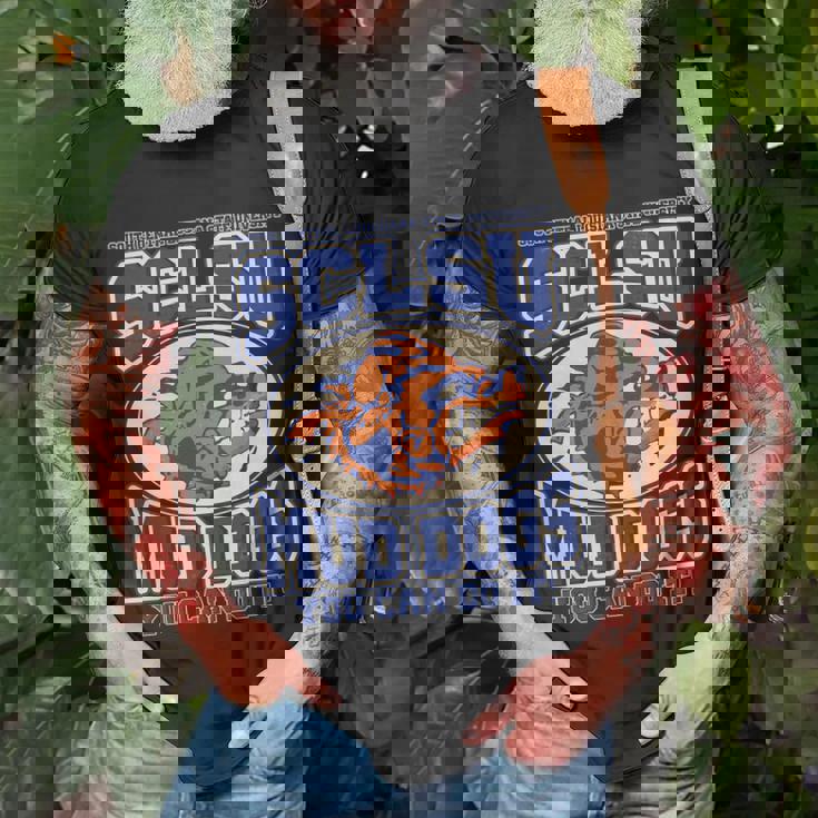 Vintage Sclsu Mud Dogs Classic Football V2 T-shirt - Thegiftio