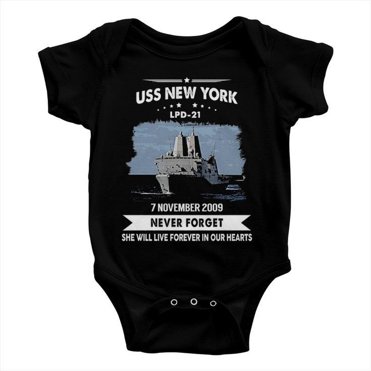 Uss New York Lpd Baby Onesie - Monsterry UK