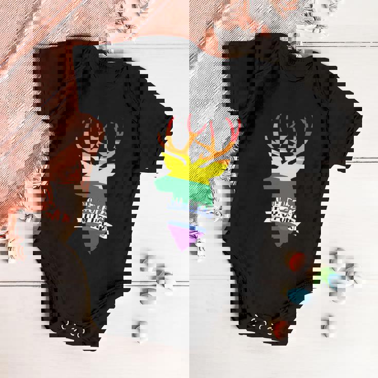 Oh Deer Im Queer Lgbt Gay Pride Lesbian Bisexual Ally Quote Baby Onesie ...